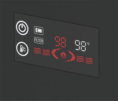 INSTANT BOILING WATER TAP HOT WATER TANK 2.4L LED DIGITAL TOUCH SCREEN ...