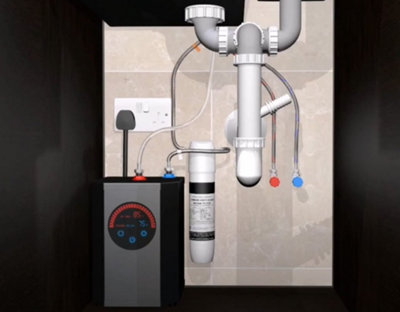 Instant Boiling Water Tap Hot Water Tank 2.4L LED Digital Touch Screen ...