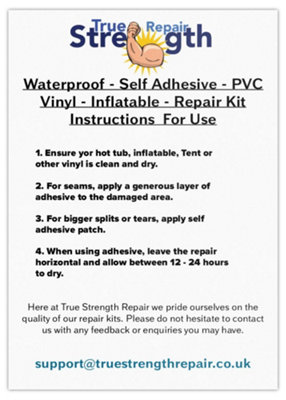 Instant Inflatable hot tub, boat, kayak repair kit with ultimate ...