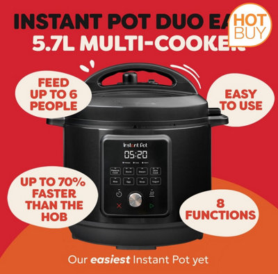 Instant Pot Duo Easy Multi-Cooker 5.7L 8-in-1 Pressure Cooker, Slow ...