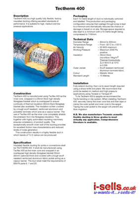 Insulated Aluminium Flexible Ducting - 10M - 300mm