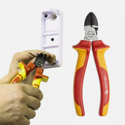 Insulated diagonal side cutters 180mm VDE 1000V For Conductors & Wires