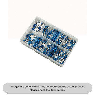 Insulated Terminals Female Blue Spades and Male Blades Assorted Box 280pcs
