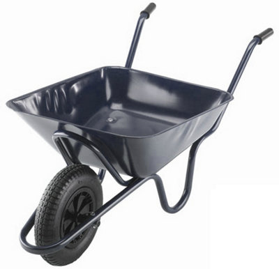 Integral Heavy-Duty Black Wheelbarrow With 125kg/85l Capacity ...