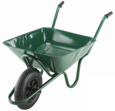 Integral Heavy-Duty Green Wheelbarrow With 125kg/85l Capacity ...