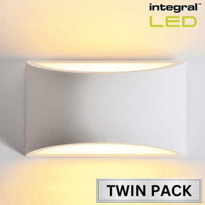Integral LED Indoor Decorative Paintable Gypsum Galatsi Wall Light ...
