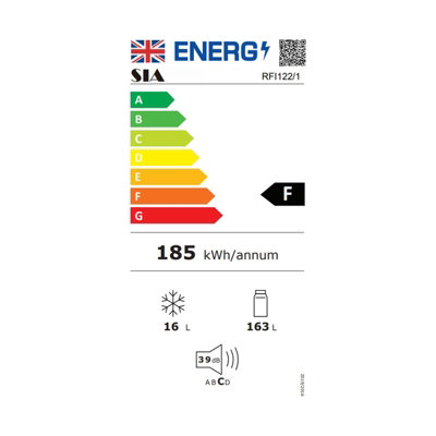 Integrated Fridge Freezer, In-column, 122cm Tall x 54cm Wide 180L- SIA ...