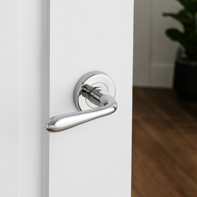 Intelligent Hardware - Internal Door Handle - Pair - Lever on Round ...
