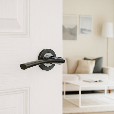 Intelligent Hardware - Internal Door Handle - Pair - Lever on Round ...