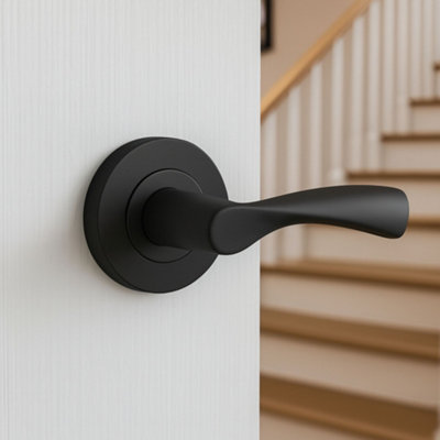 Intelligent Hardware - Internal Door Handle - Pair - Lever on Round ...