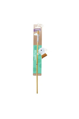 Interactive Cat Teaser Stick Toy With Linen Fish Mouse Pole