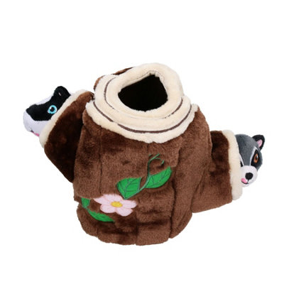 Interactive Dog Dig it Tree Trunk Burrow with 2 Cute Toys Play Puzzle ...
