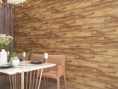 Interbuild Acacia Solid Wood Wall Panels 1219 x 152 x 10 mm, 5-Pack ...