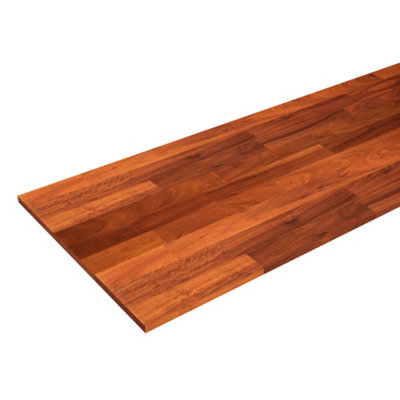 INTERBUILD Karri worktop finger-jointed Straight edge, clear oiled ...