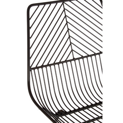 Interioirs by Premier Small Black Metal Wire Chair, Comfortable Metal ...