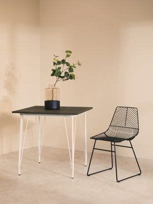 Interioirs by Premier Small Black Metal Wire Chair, Comfortable Metal ...
