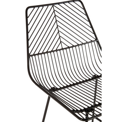 Interioirs by Premier Wire Design Black Metal Wire Bar Chair, Stylish ...