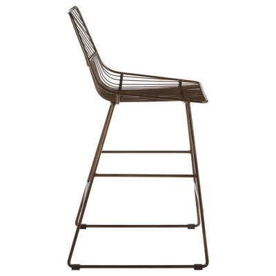 Interioirs by Premier Wire Design Bronze Metal Wire Bar Chair, Metal ...
