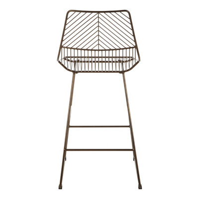 Interioirs by Premier Wire Design Bronze Metal Wire Bar Chair, Metal ...