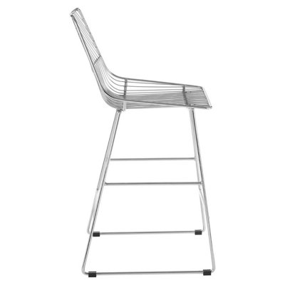 Interioirs by Premier Wire Design Chrome Metal Wire Bar Chair, Metal ...