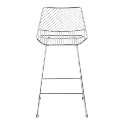 Interioirs by Premier Wire Design Chrome Metal Wire Bar Chair, Metal ...