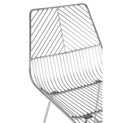 Interioirs by Premier Wire Design Chrome Metal Wire Bar Chair, Metal ...
