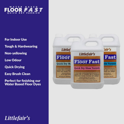 Interior Floor Fast Varnish - Matt - 2.5 LTR - Littlefair's