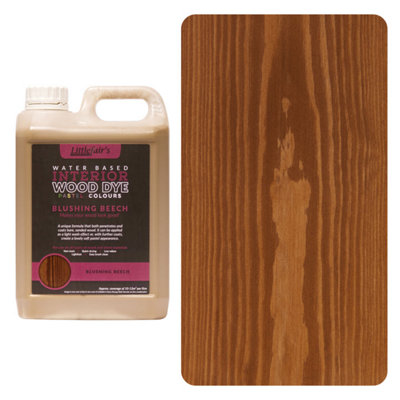 Interior Wood Dye - Blushing Beech 5ltr - Littlefair's