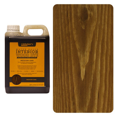 Interior Wood Dye - Medium Oak 2.5ltr - Littlefair's | DIY at B&Q
