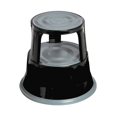 Interiors by Premier 2-Tier Black Step Stool, Dual-Level Design With ...
