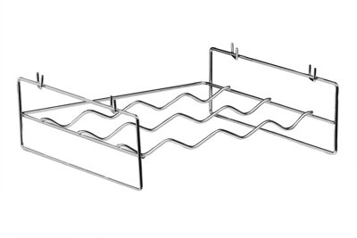 Interiors by Premier 4 Bottle Chrome Wine Rack With Side Handles, Metal ...