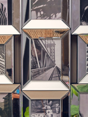 Interiors by Premier 9 Photo Mirrored Collage Frame