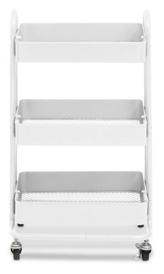 Interiors by Premier Acero Three Tier White Trolley | DIY at B&Q