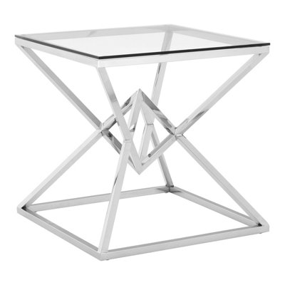 Interiors by Premier Allure Square Silver Finish End Table