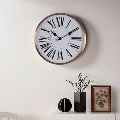 Interiors by Premier Baillie Rose Gold Wall Clock | DIY at B&Q