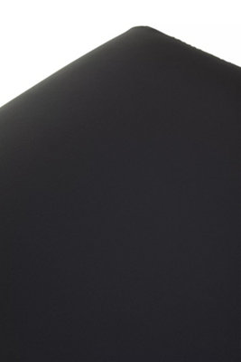 Interiors by Premier Black Leather Effect Dining Chair, Cut-Out Back ...