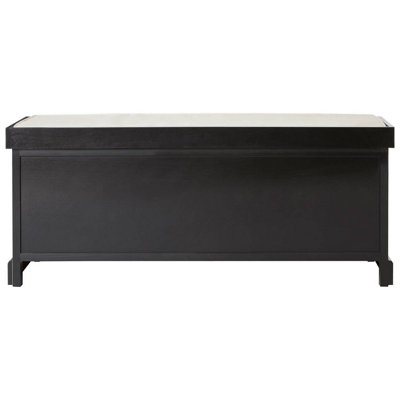 Interiors by Premier Black Storage Bench With 3 Drawers Ottoman Seat Furniture with Storage Shoe Bench