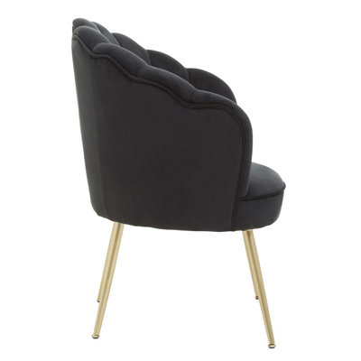 Black scallop chair store