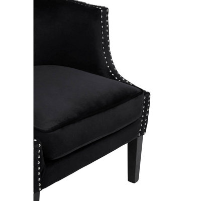 Black studded chair store