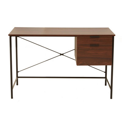 Interiors by Premier Bradbury Dark Walnut Veneer Desk With Drawers