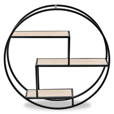 Interiors by Premier Brixton 3 Tier Round Metal Shelf