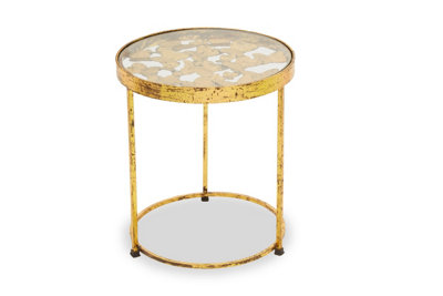 Interiors by Premier Butterfly Side Table For Living Room, Gold Round ...
