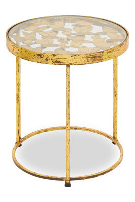 Interiors by Premier Butterfly Side Table For Living Room, Gold Round ...