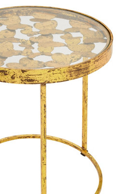 Interiors by Premier Butterfly Side Table For Living Room, Gold Round ...