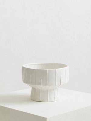 Interiors by Premier Ceramic White Vase, Versatile Pottery Vase ...