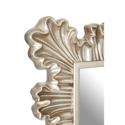 Interiors By Premier Champagne Finish Clamshell Design Wall Mirror ...