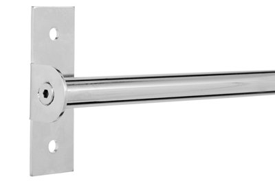 Interiors by Premier Chrome Hanging Rail, Wall Mounted Rail For ...