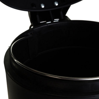 Interiors By Premier Compact 3Ltr Matte Black Pedal Bin, Stylish Design ...