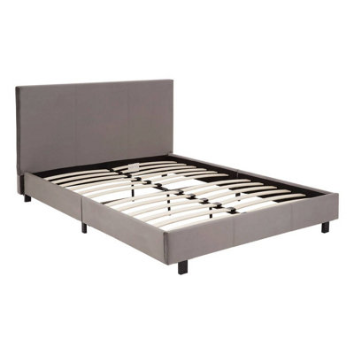 Interiors By Premier Compact Bed In Box In Brushed Steel Velvet ...