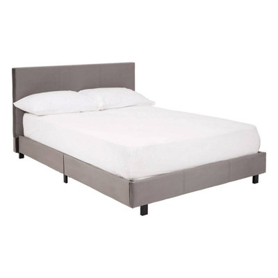 Interiors By Premier Compact Bed In Box In Brushed Steel Velvet ...